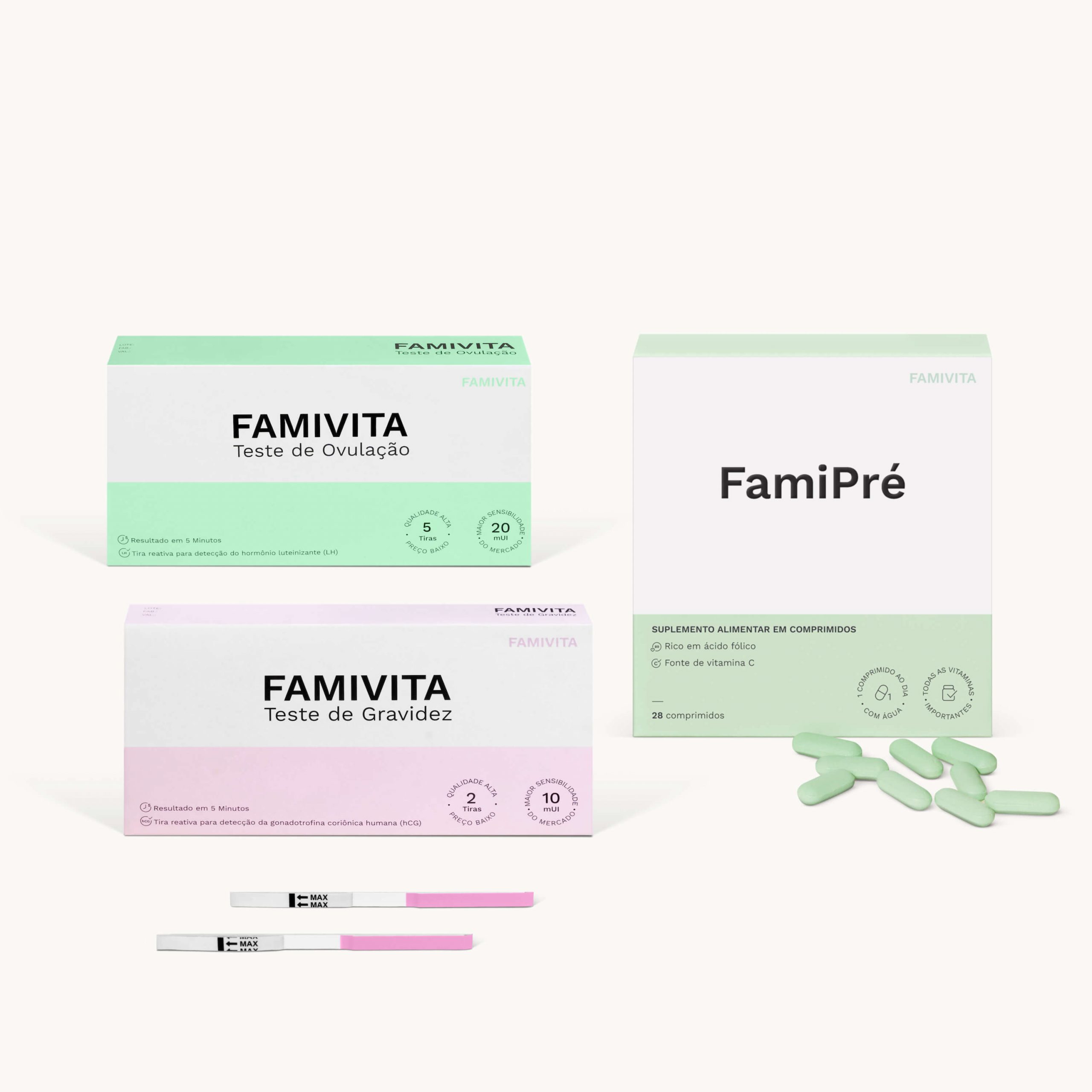 FamiKit Básico - Vitamina e Testes de Fertilidade | Famivita