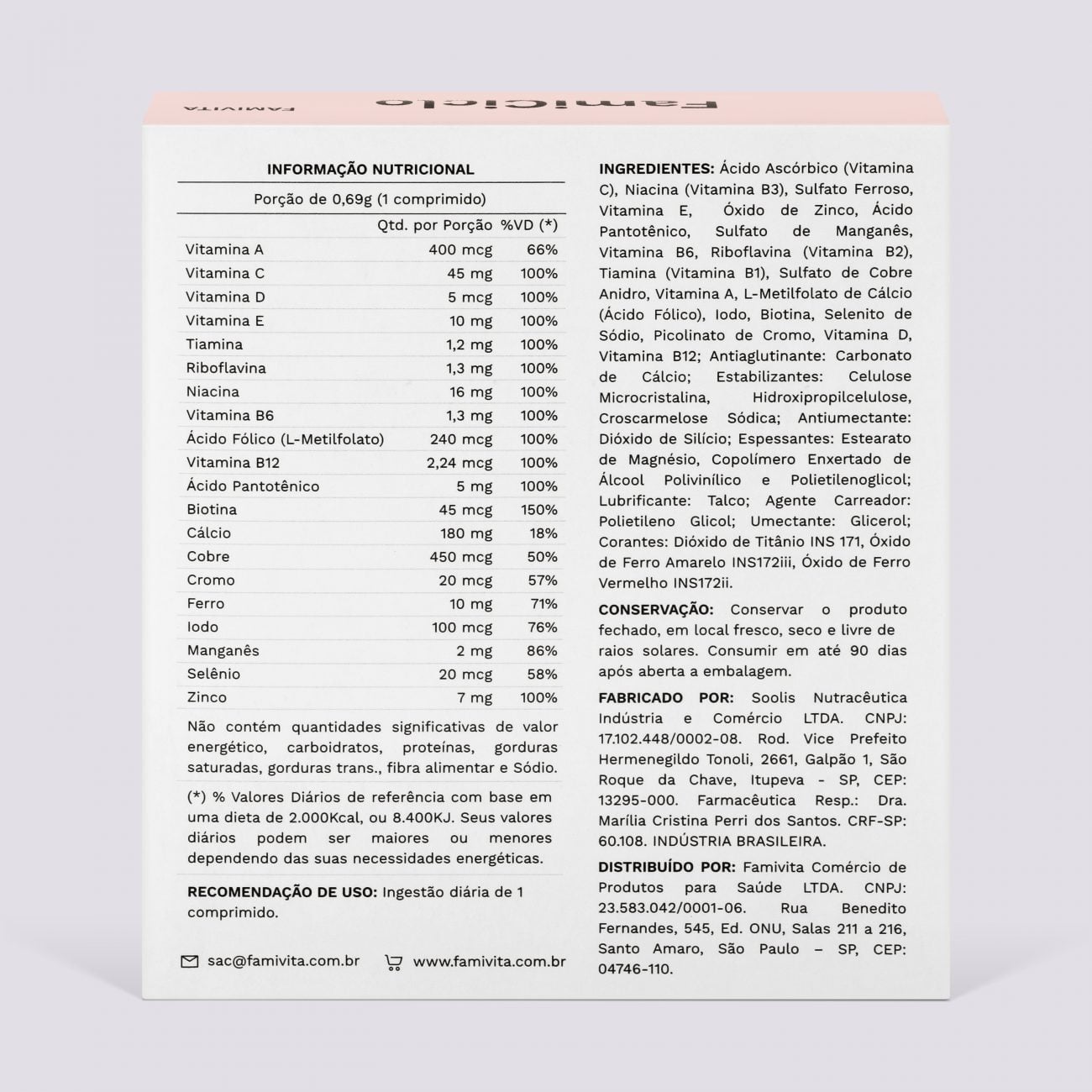 FamiCiclo - Vitamina para Mulher com Metilfolato | Famivita