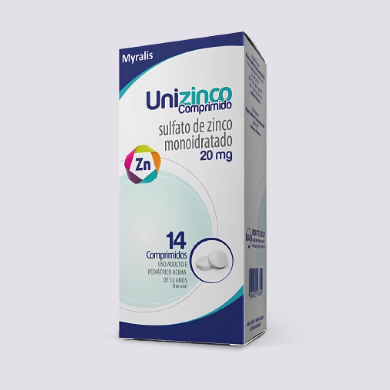 Unizinco 20mg - 14 Comprimidos | Famivita