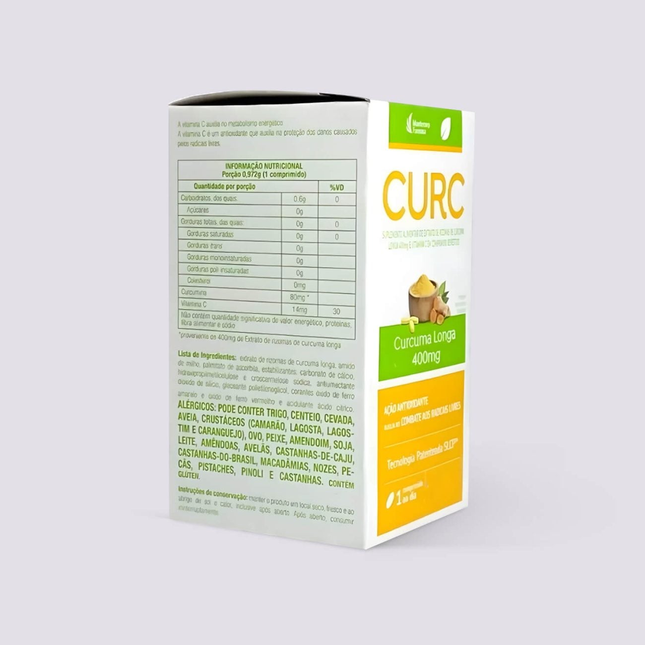 Curc - 30 e 60 Comprimidos - Suplemento de Cúrcuma | Famivita