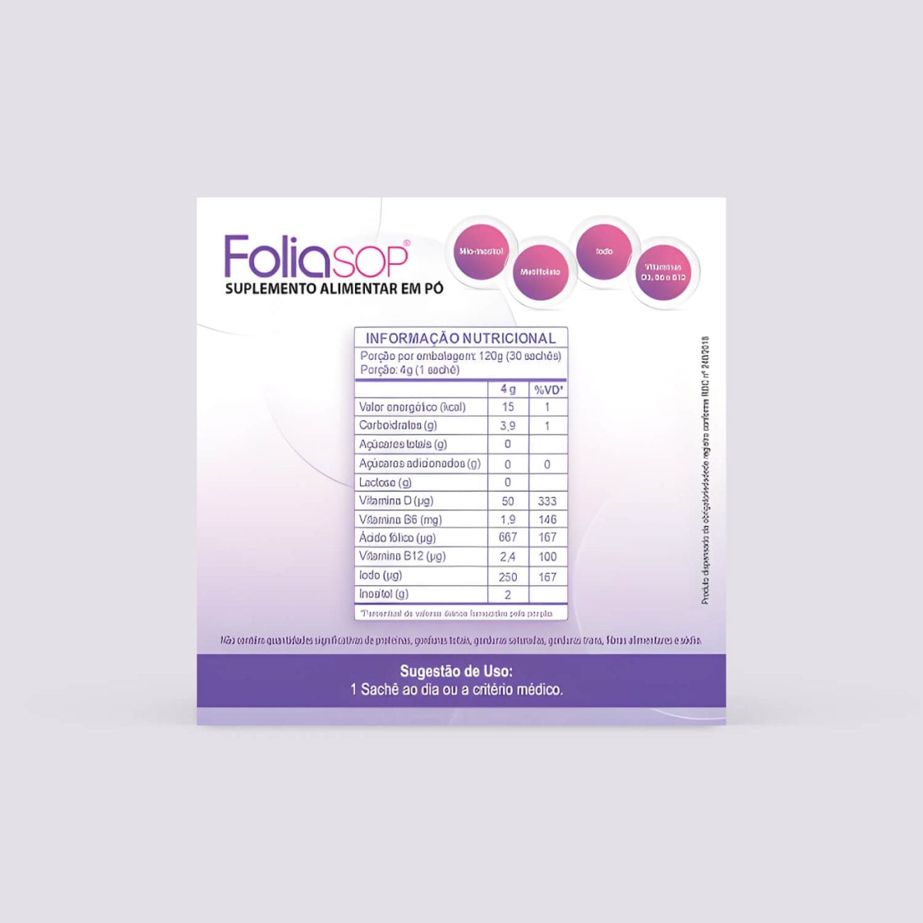 Folia SOP - 30 Sachês - Mio-Inositol com Metilfolato | Famivita