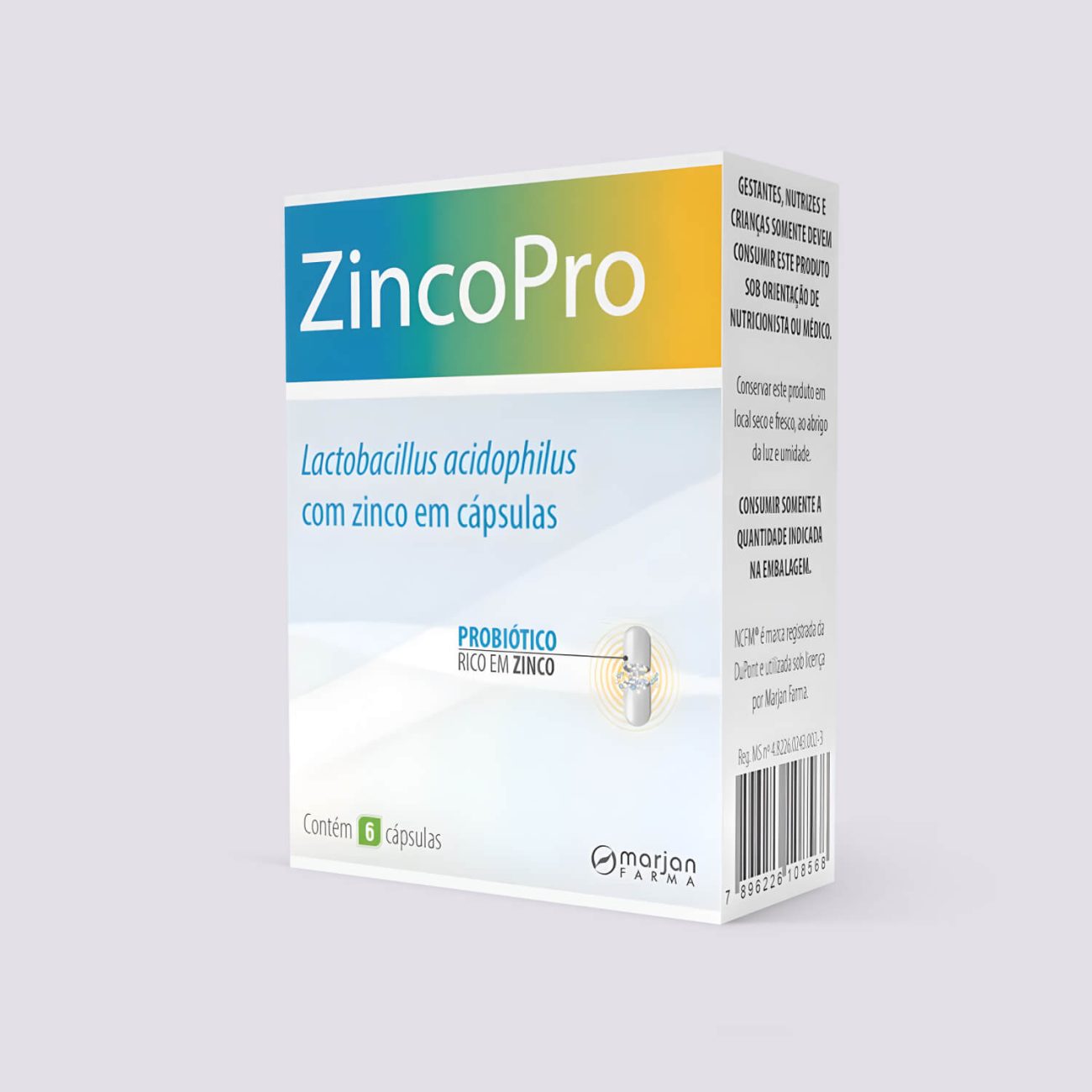 ZincoPro - 6, 15 e 30 Cápsulas - Probiótico + Zinco | Famivita