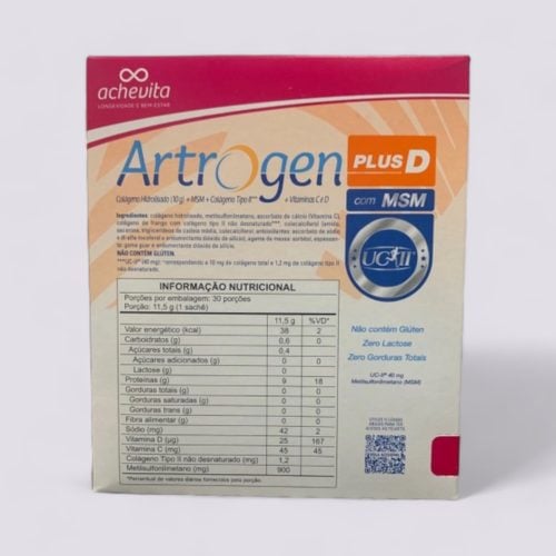 Artrogen Plus D - 30 Sachês - Colágeno, MSM, Vit D e C | Famivita