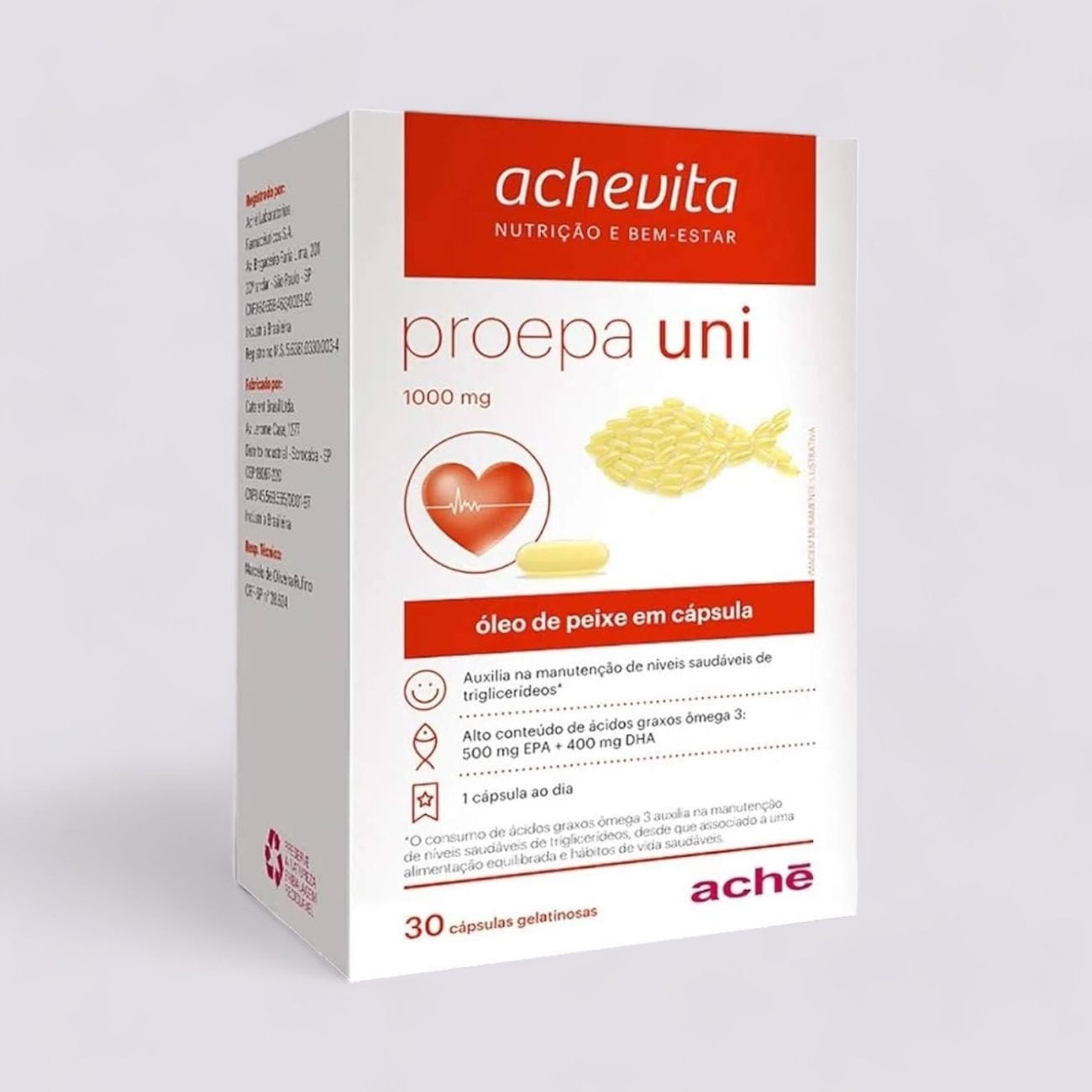 Proepa Uni - 30 Cápsulas - Óleo de Peixe - Ômega 3 | Famivita