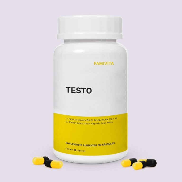 TESTO - 60 Cápsulas - Vigor Físico e Mental | Famivita