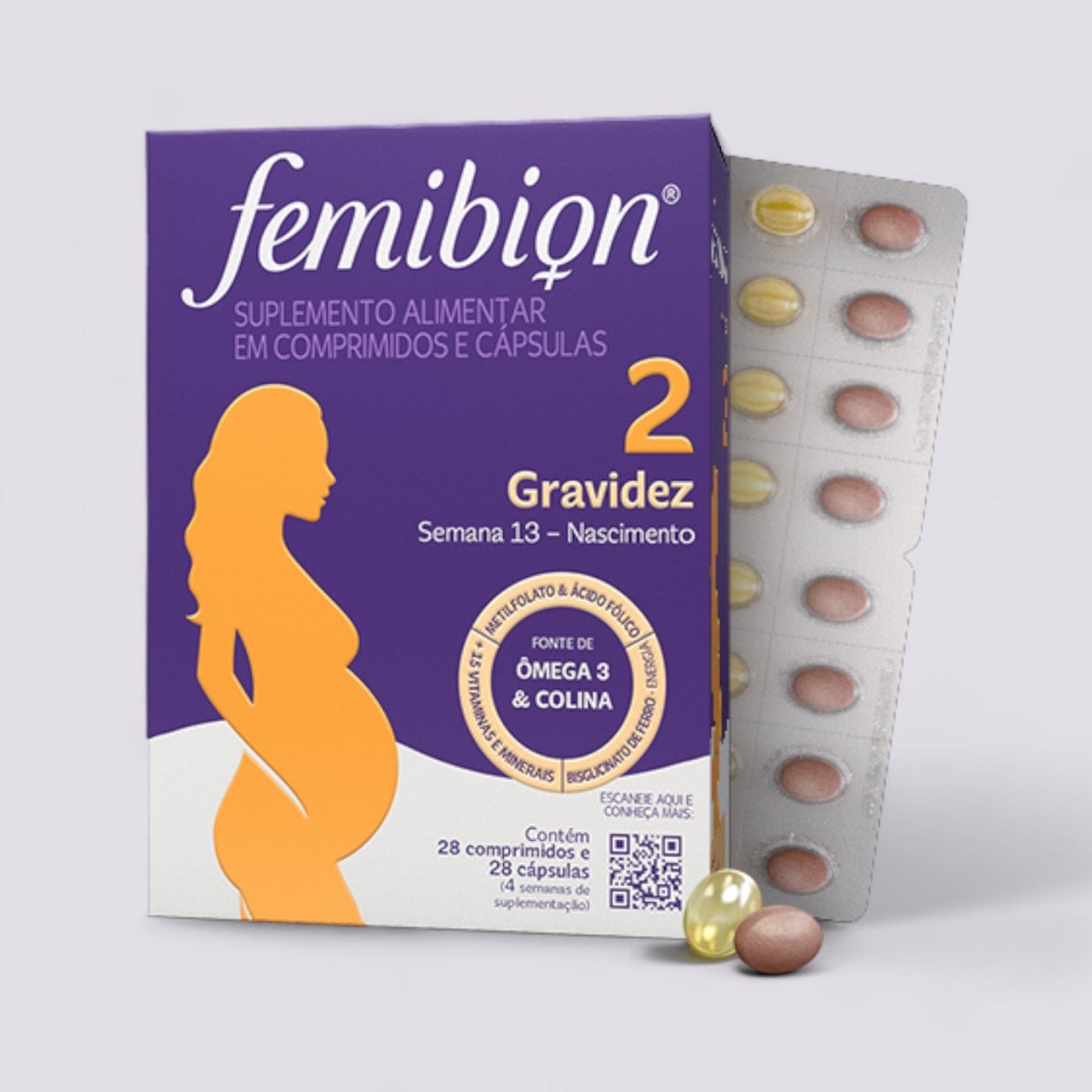 Femibion 2 - 28 Comp + 28 Cáps - Saúde da Gestante | Famivita