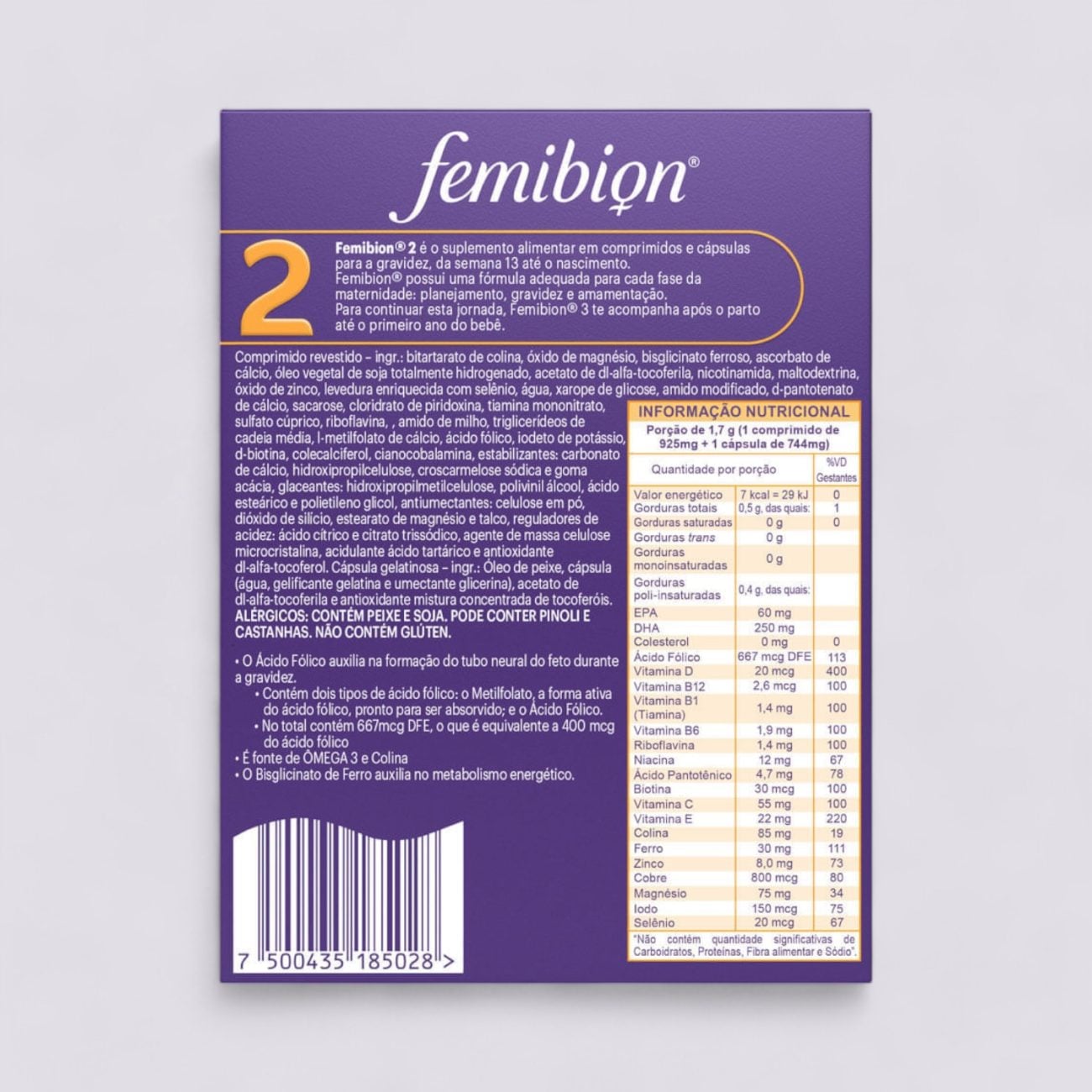 Femibion 2 - 28 Comp + 28 Cáps - Saúde da Gestante | Famivita